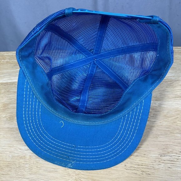 K Products | Accessories | Vtg Skelly K Products Blue Full Mesh Trucker ...
